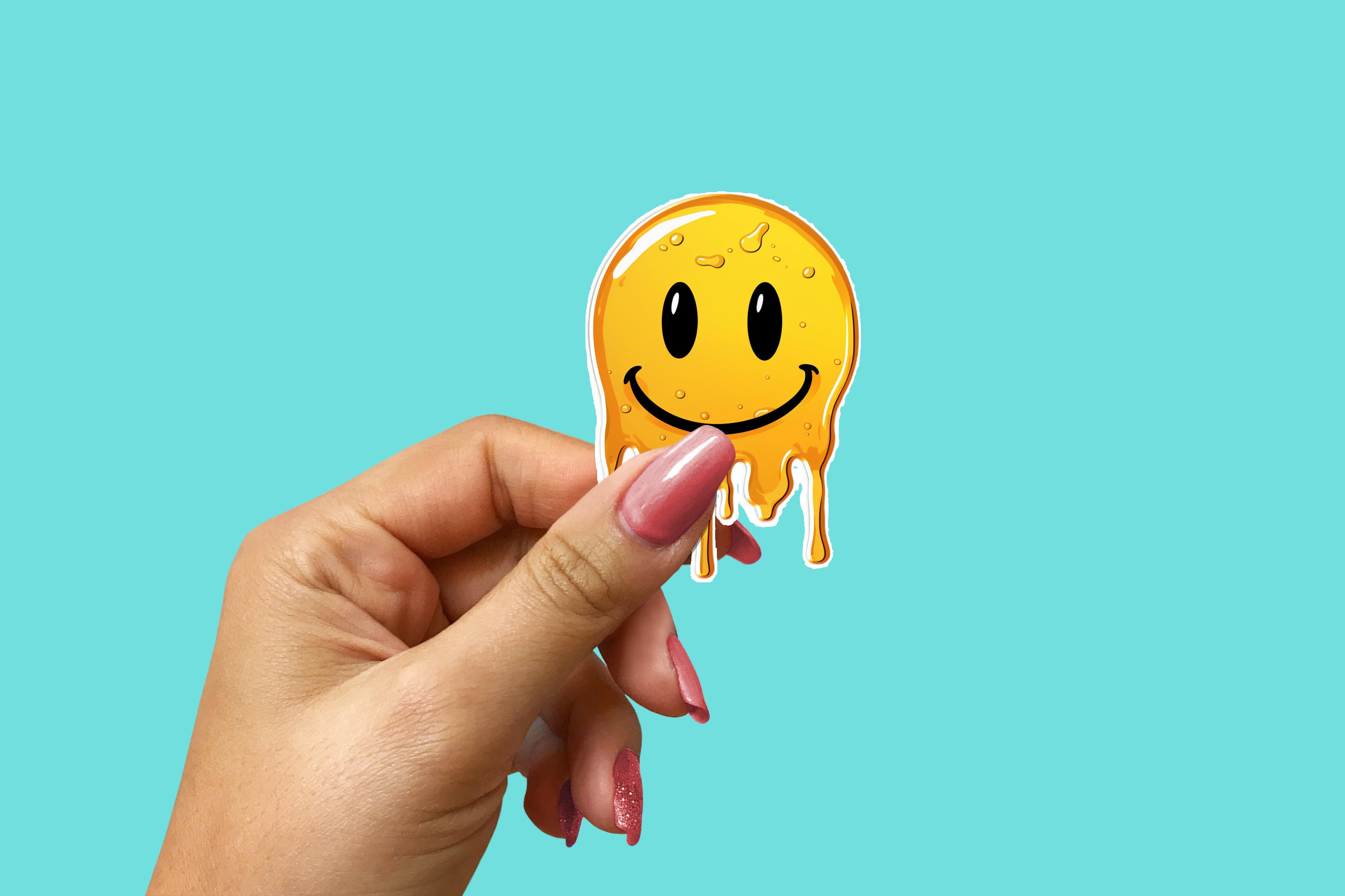 Smiley Face Sticker It's HOT Outside Sticker Smiley - Etsy