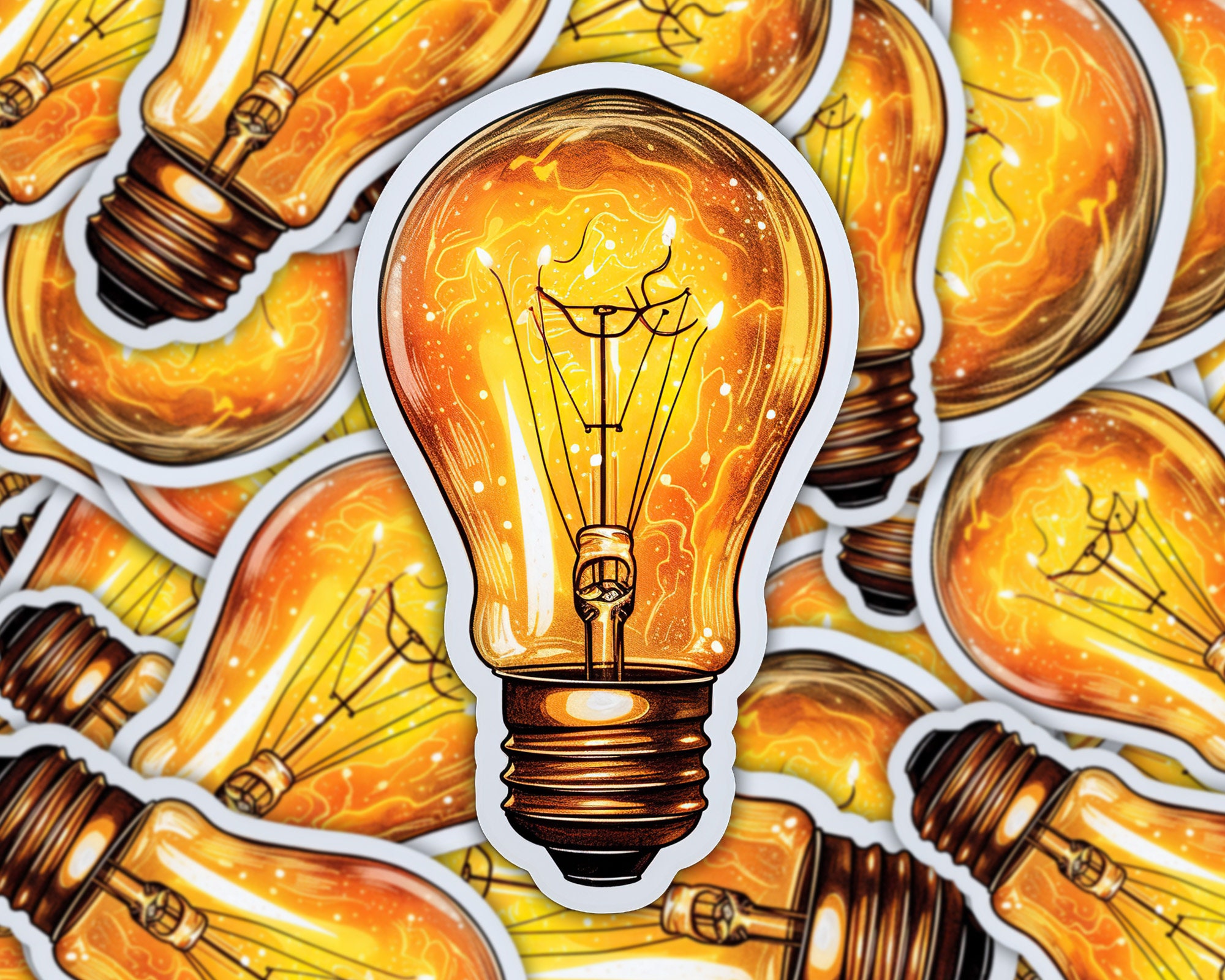 Lightbulb Sticker, Science Sticker, Edison Bulb, Fun Gift Idea - Etsy