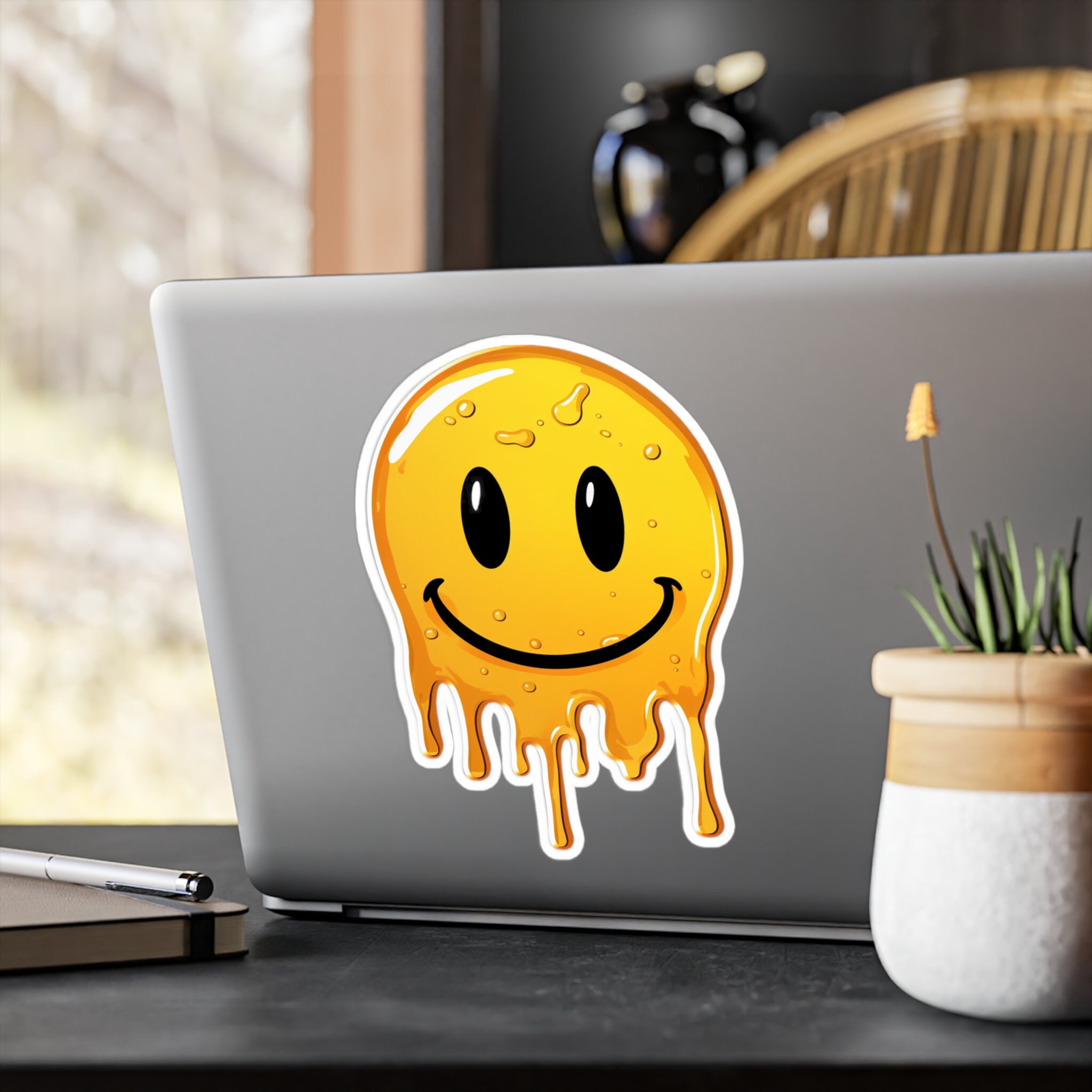 Smiley Face Sticker It's HOT Outside Sticker Smiley - Etsy