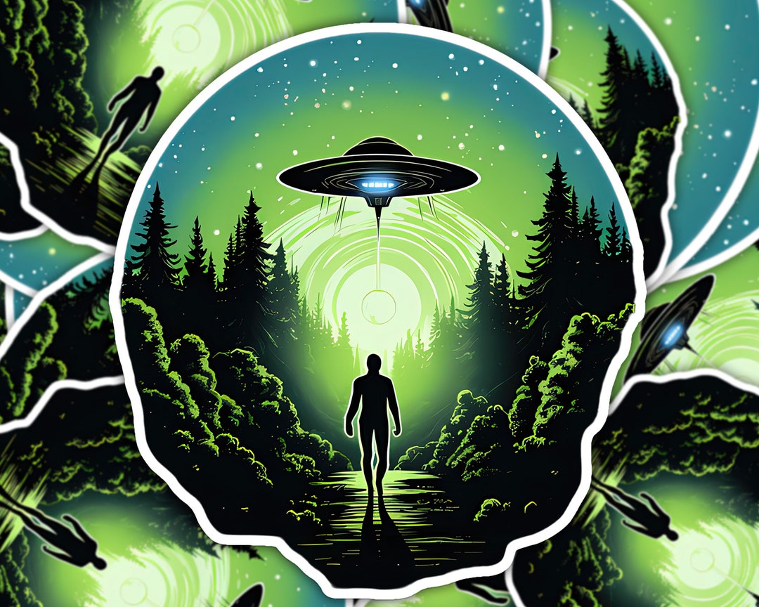 Out-of-this-world Alien Spaceship Sighting Sticker | UFO Decal for ...