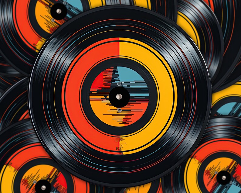 Vintage Vibes: Retro Vinyl Record Sticker for Music Lovers - Etsy