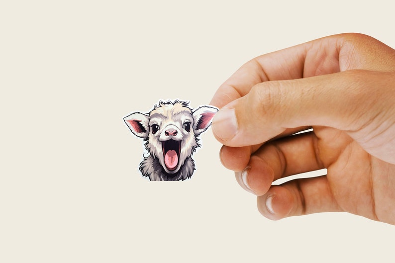 Screaming Goat Sticker: Waterproof Vinyl Farm Animal Decal - Etsy