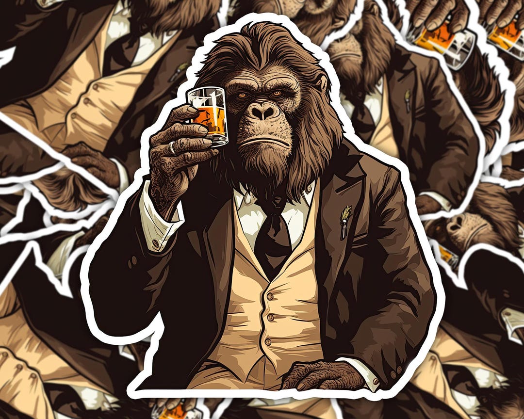 Bigfoot Sticker Sasquatch Stickers Funny Have a Drink With Bigfoot ...