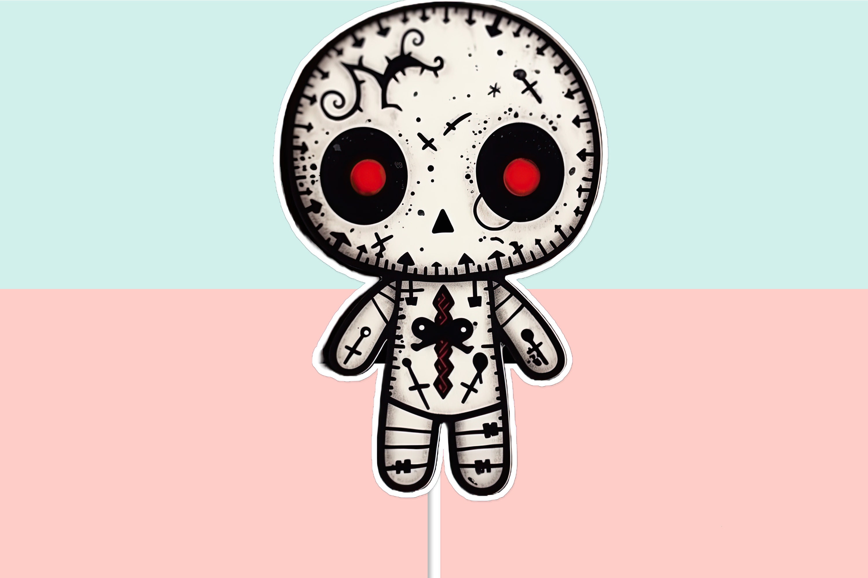 Magical Voodoo Doll Sticker Bring a Touch of Mysticism to - Etsy