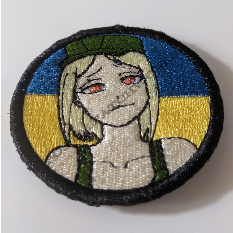 Marichka Chan Ukraine Flag Anime Morale Patch - Etsy
