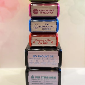 Stamp Self-inking Large | Full Steam Ahead | Train | Office Workplace ...