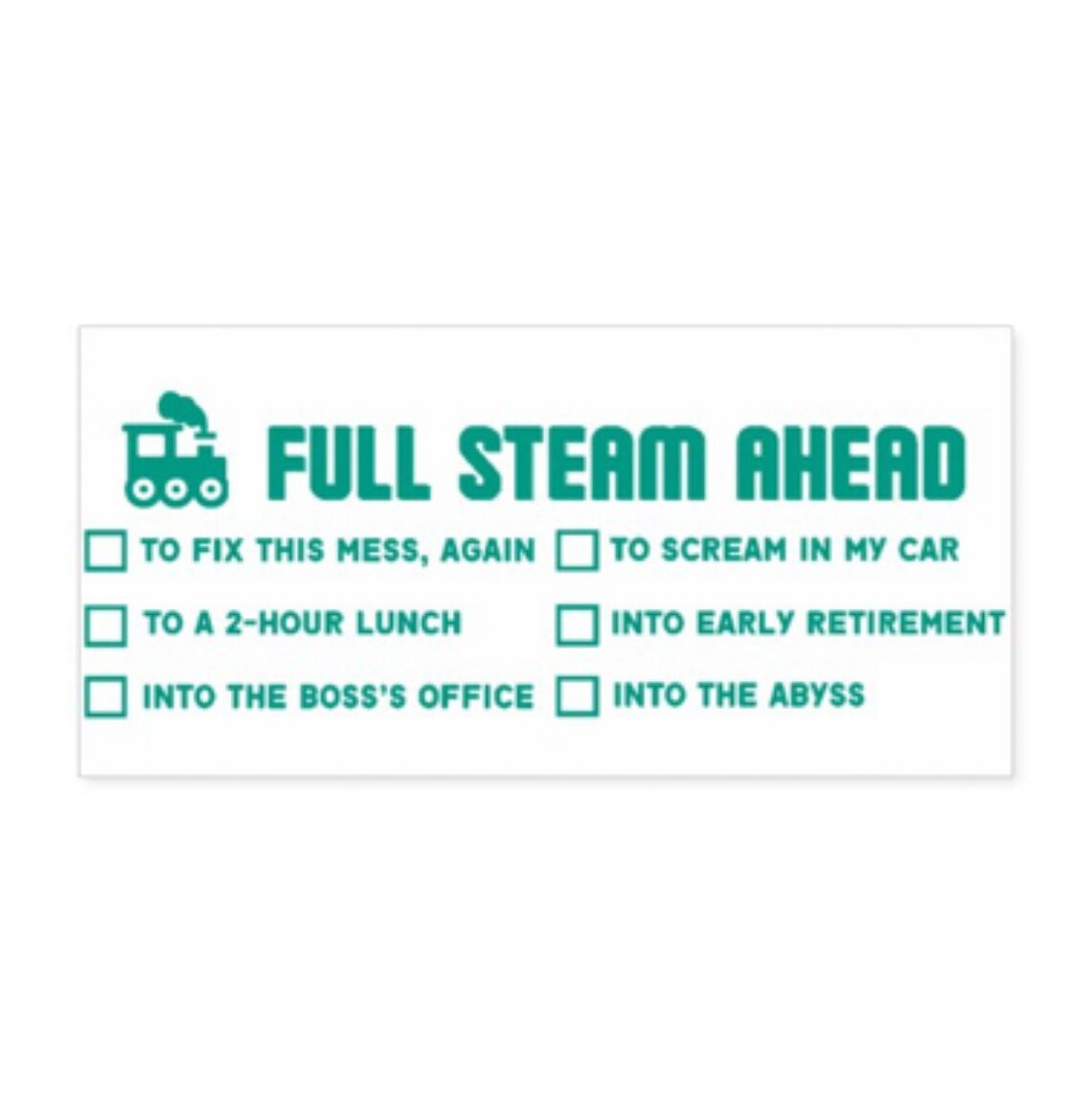 Stamp Self-inking Large | Full Steam Ahead | Train | Office Workplace ...