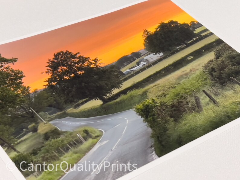 A4 Lustre Print Road to the Sunset unframed Home Decor - Etsy