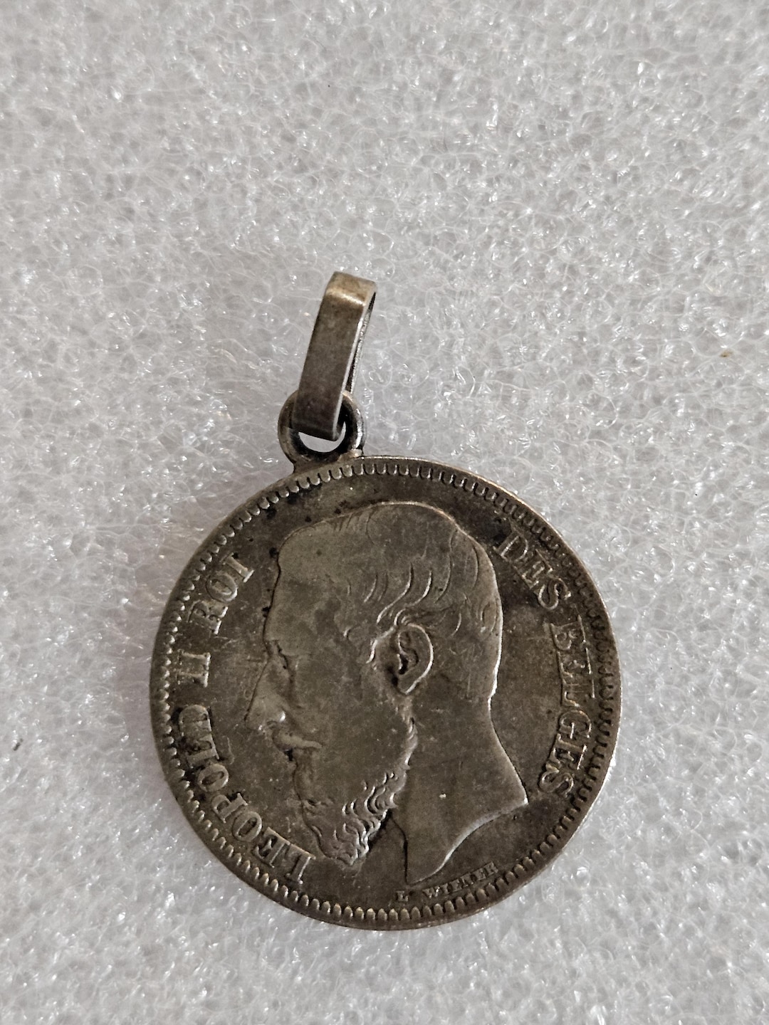 Genuine Belgian Silver Coin Pendant - Etsy
