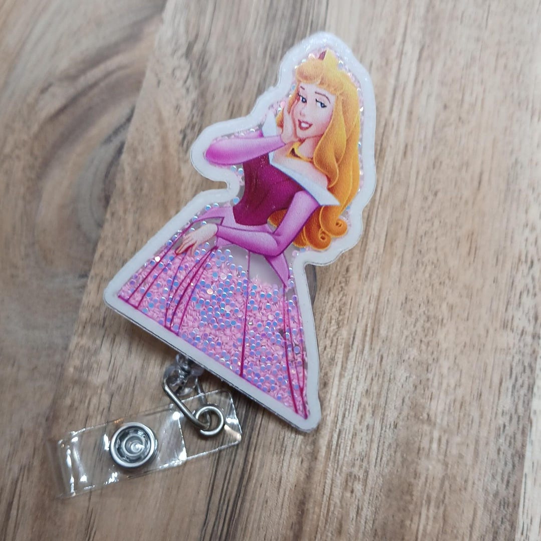 Aurora - Disney Princess - Quicksand Sequin Glittershaker - Badge Reel ...
