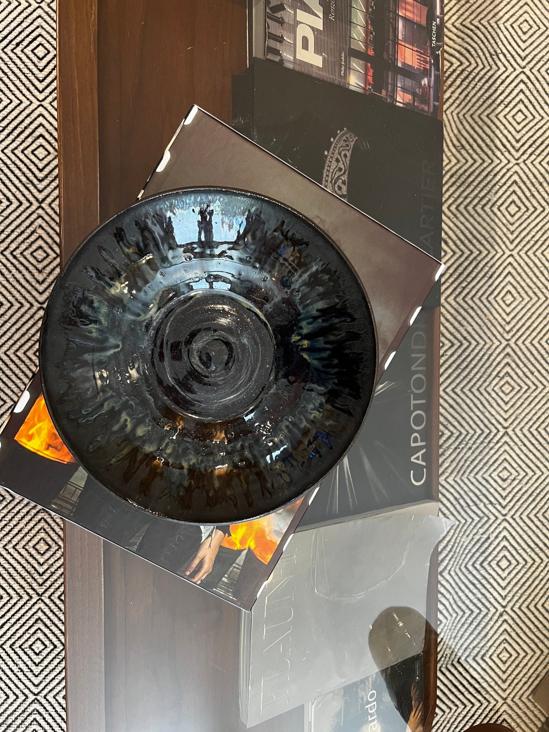 Cascade Effect Black Color Decorative Plate - Etsy