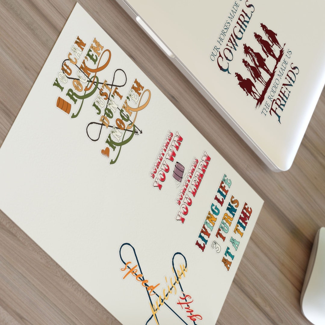 Barrel Racing & Rodeo Sticker Sheet, Barrel Racer, Barrel Racer Gift ...