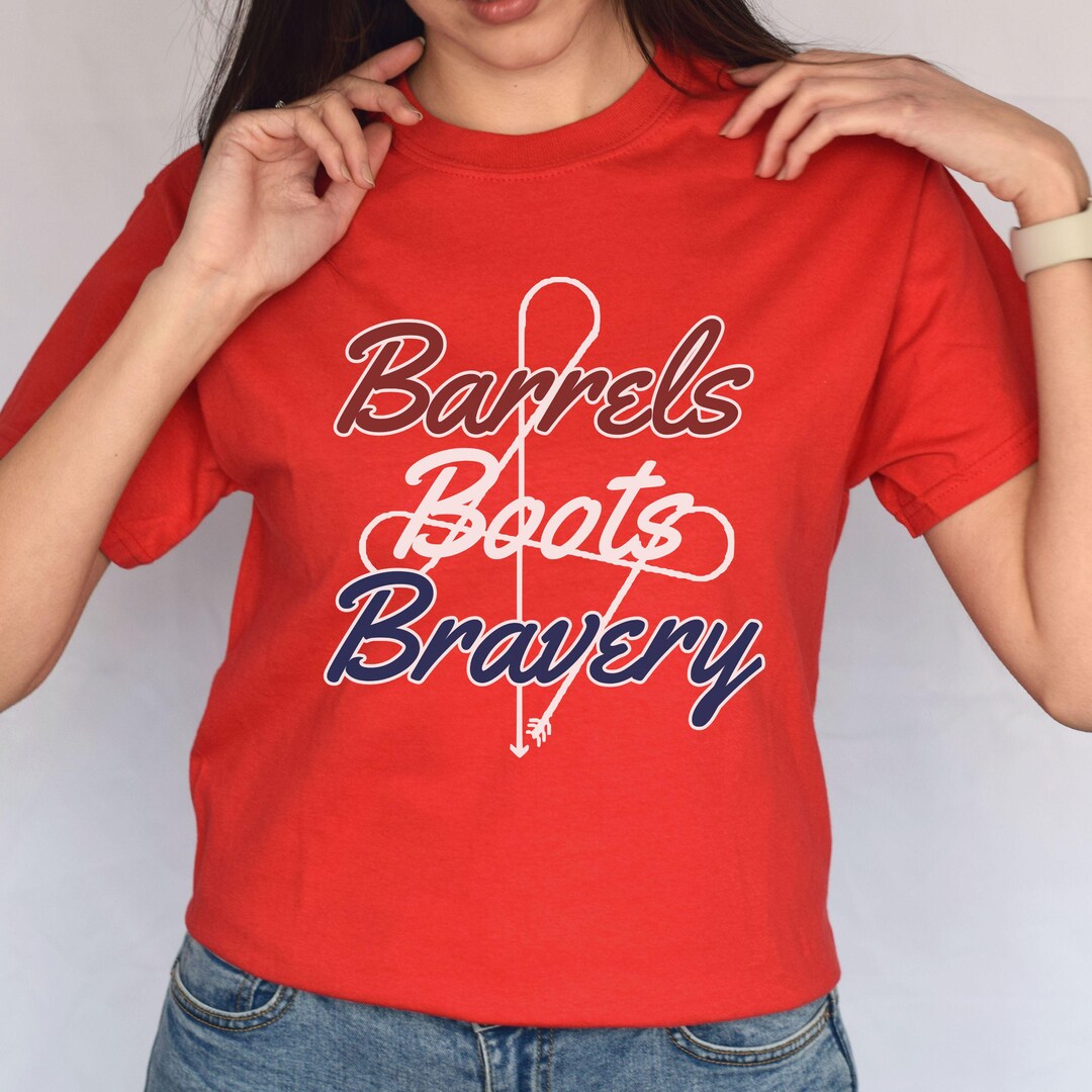 Barrel Racing T-shirt Patriotic Cowgirl Rodeo Gift, American Barrel ...