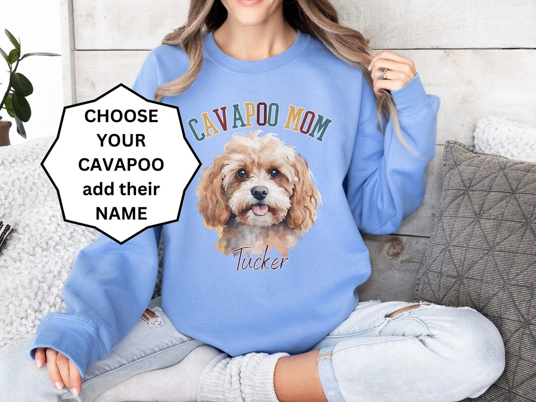 Cavapoo Shirt Personalized, Cavapoo Mom Shirt, Dog Mom Shirt, Dog Shirts for Women, Dog Mom, Dog ...