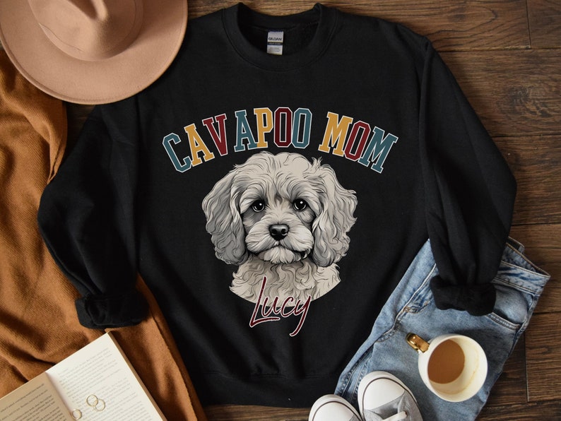 Cavapoo Shirt Personalized, Cavapoo Mom Shirt, Dog Mom Shirt, Dog ...