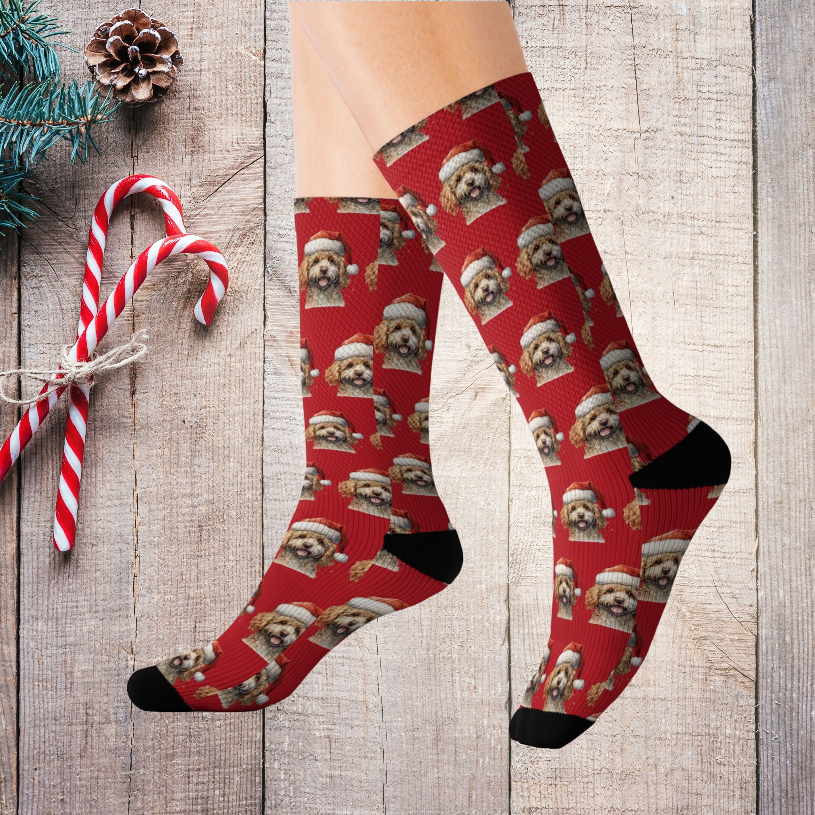 Cavapoo Christmas Socks, Secret Santa Gift for a Cavapoo Owner ...