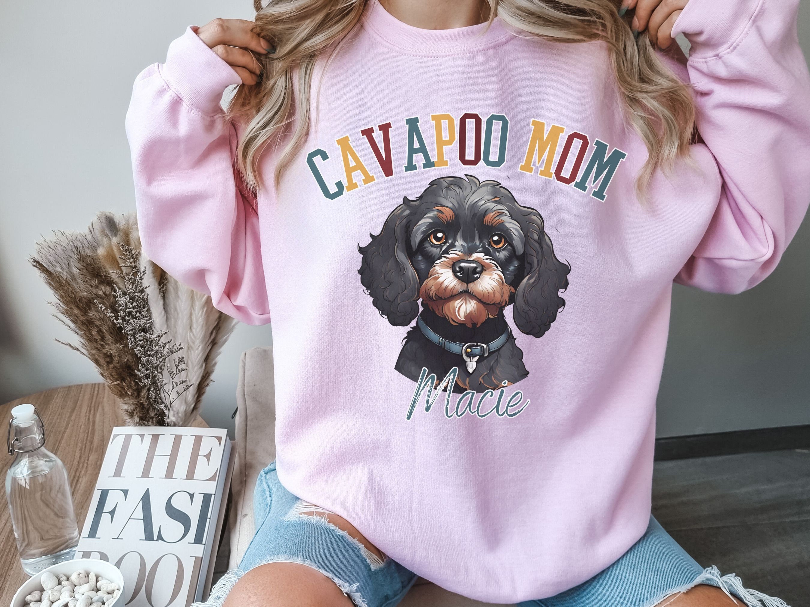 Cavapoo Shirt Personalized, Cavapoo Mom Shirt, Dog Mom Custom, Shirt ...