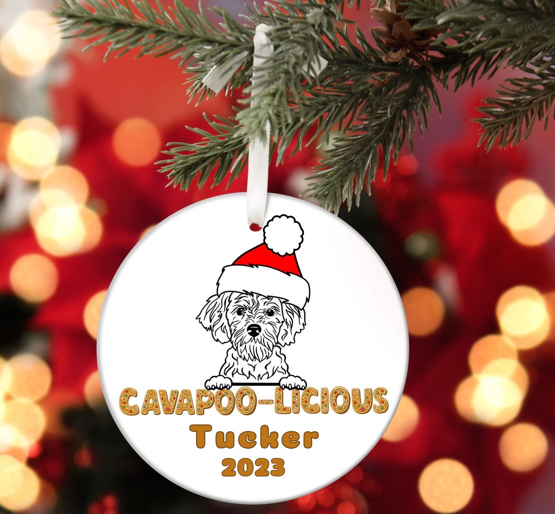 Cavapoo Christmas Personalized Ornament, Gift for New Puppy Owner ...