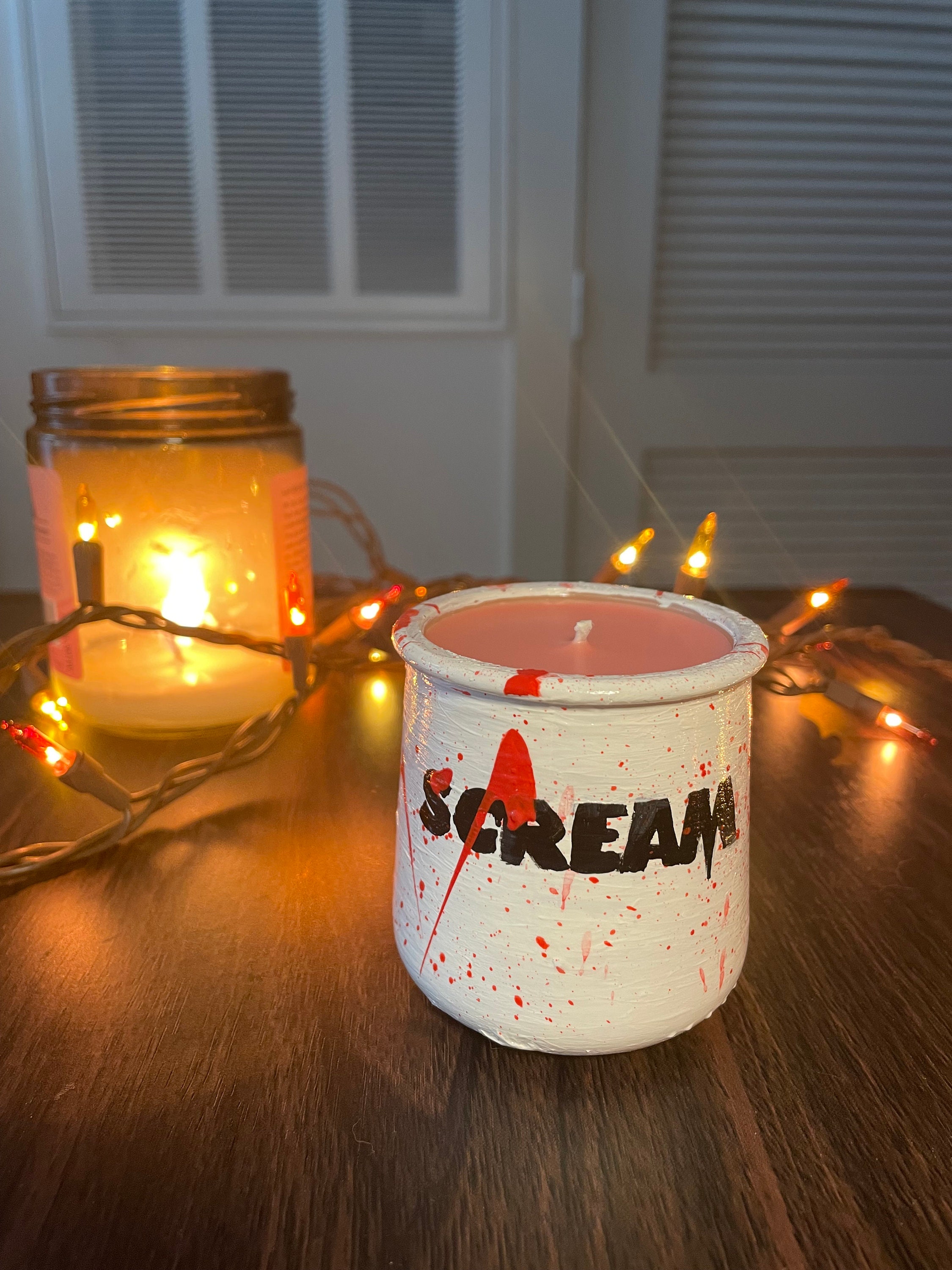 Ghostface Inspired Candle - Etsy