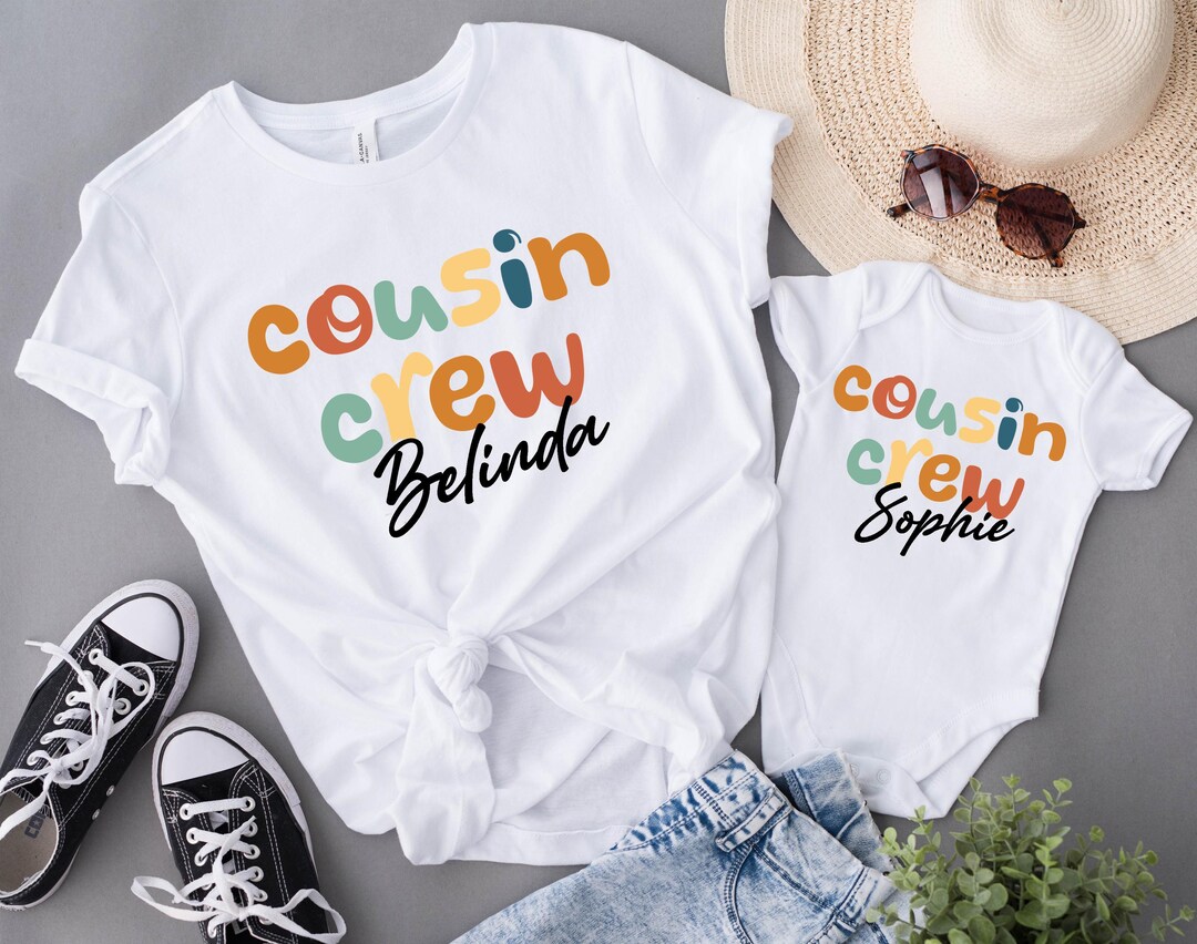 Custom Cousin Crew Toddler Shirt, Cousin Crew Name Kids Shirt, Cute Cousin Crew Kids Name Shirt ...