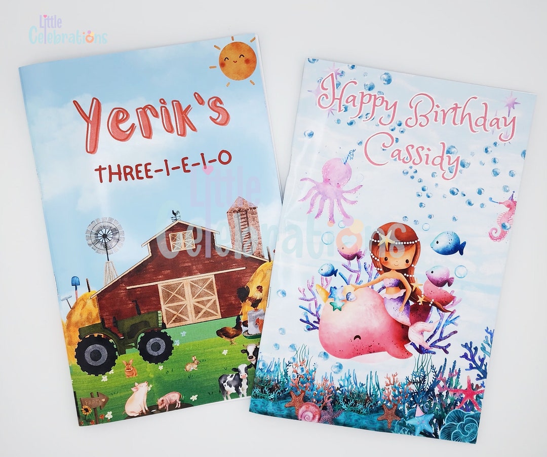 Custom Coloring Book – Personalized Party Favor for Any Theme - Etsy