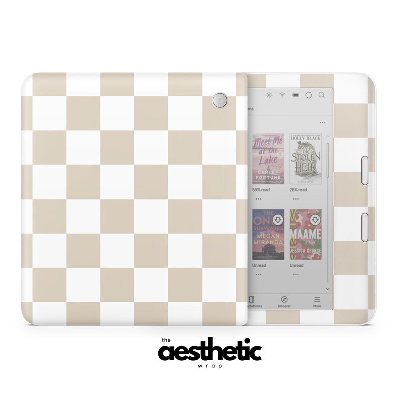 Neutral Beige Check Kobo Libra 2 Colour Decals Skin Vinyl WRAP Color ...