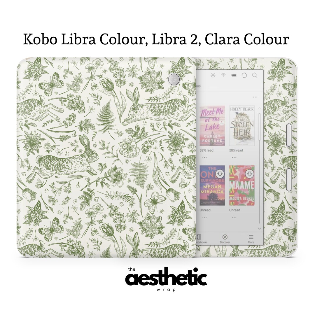 Vintage Sage Spring Kobo Libra 2 Colour Decals Skin Vinyl WRAP Color, Libra 2, Clara Ereader ...