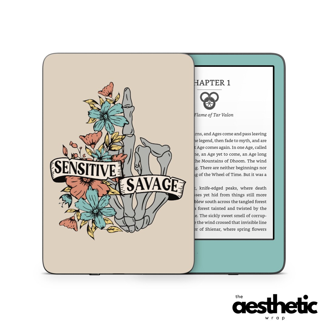 Sensitive and Savage Amazon KINDLE Decals Skin Vinyl WRAP Paperwhite ...