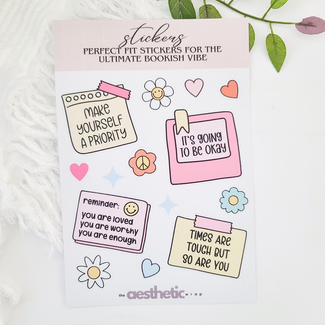 Positive Affirmations Matte Vinyl Die-cut Stickers for Kindles & E ...