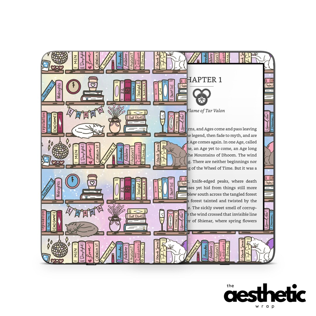 Taylors Bookshelf Amazon KINDLE Decals Skin Vinyl WRAP Paperwhite ...