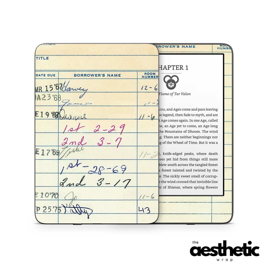 Library Card Amazon KINDLE Decals Skin Vinyl WRAP Paperwhite, Oasis ...