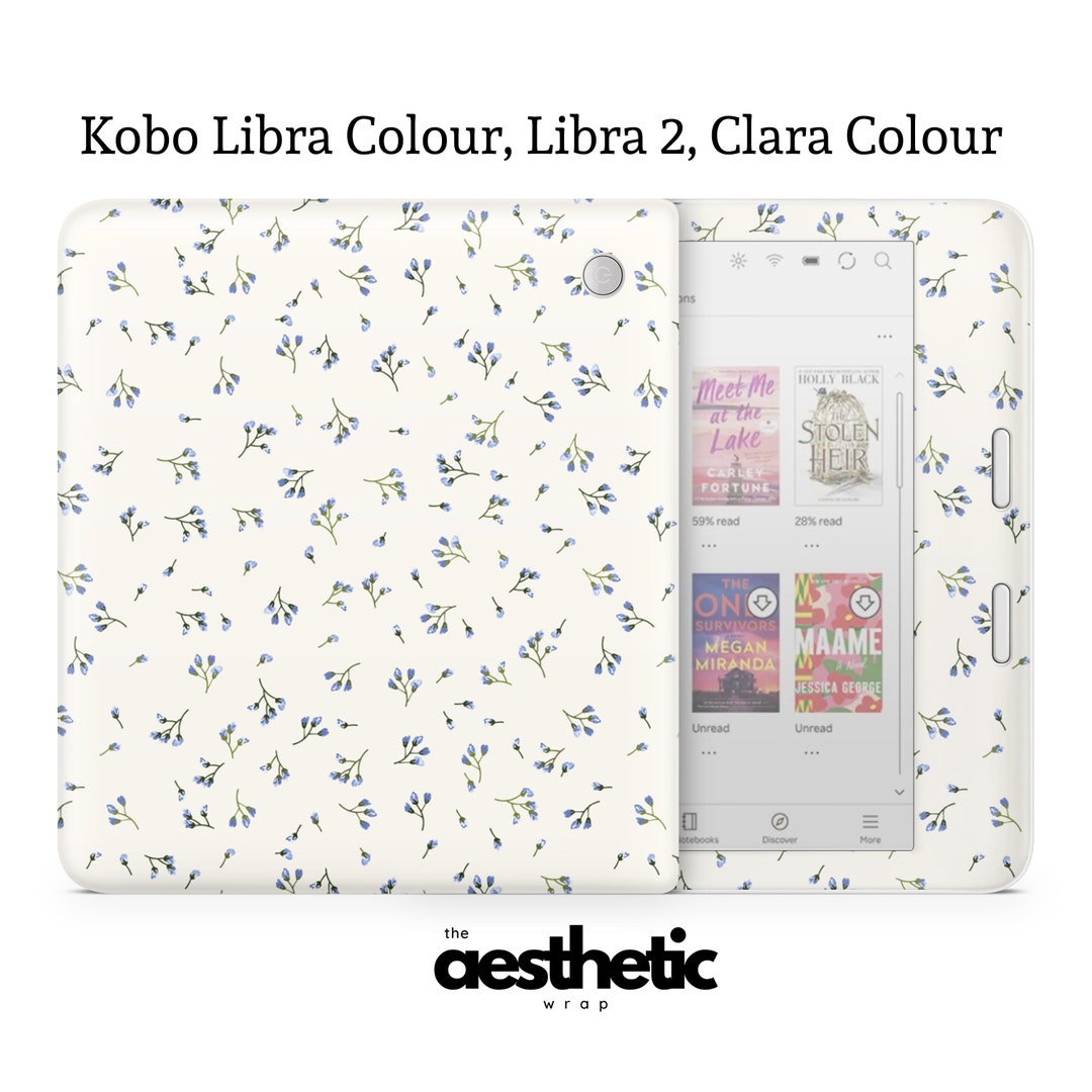 Small Delicate Blue Flower Kobo Libra 2 Colour Decals Skin Vinyl WRAP ...
