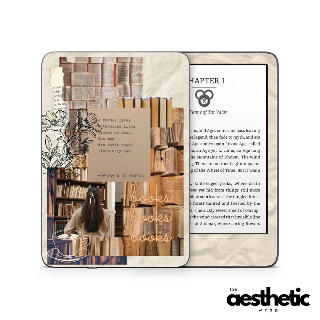Book Lover Collage Amazon KINDLE Decals Skin Vinyl WRAP Paperwhite ...