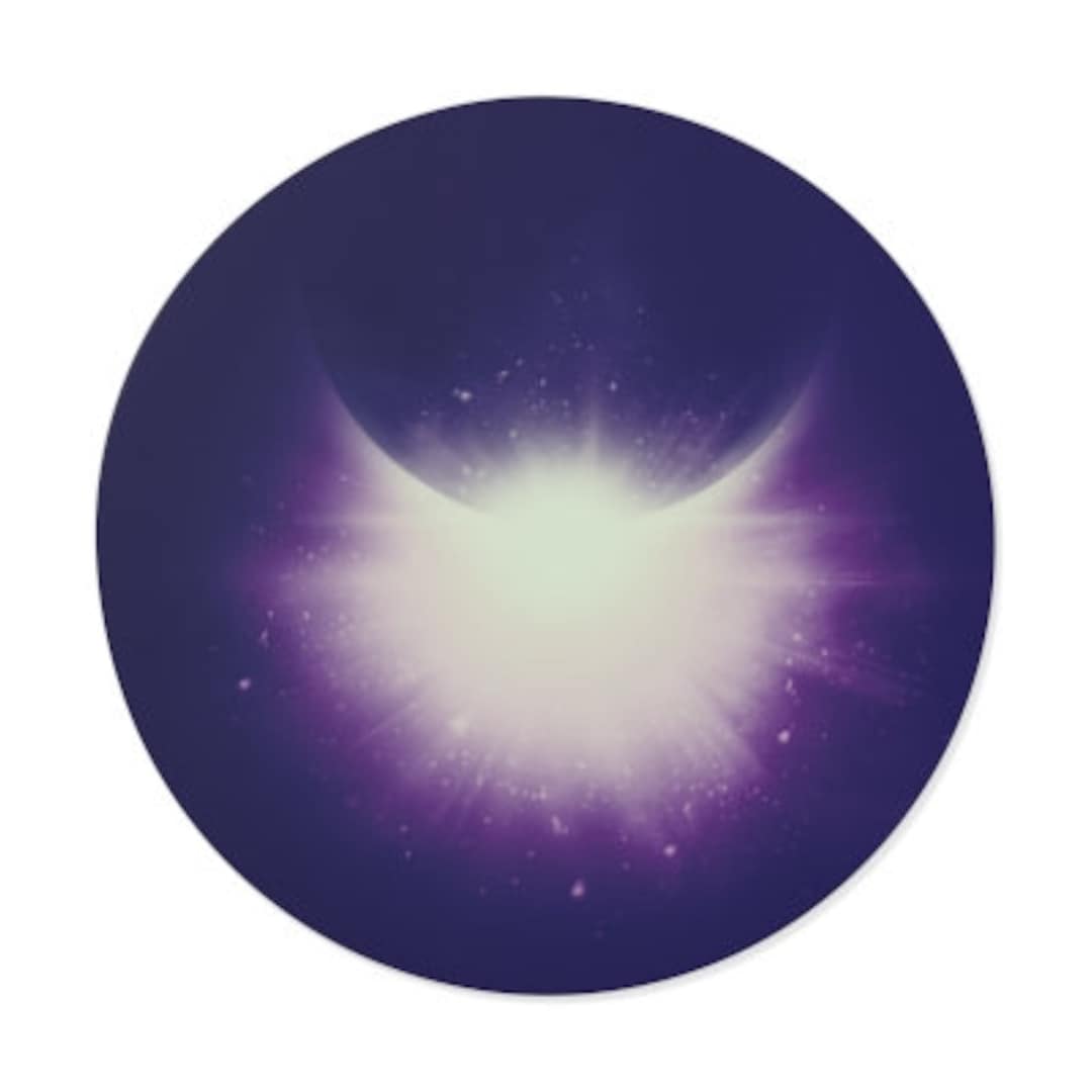 Solar Eclipse Phase Decal, Round Water-resistant Vinyl Stickers, 5 ...