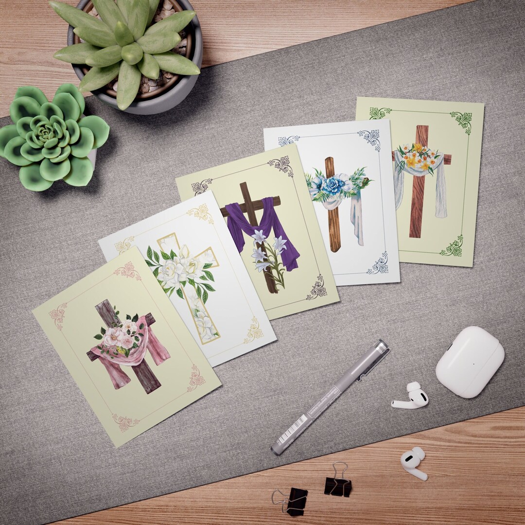 Religious Easter Greeting Cards Multi Design (5-pack) - Etsy