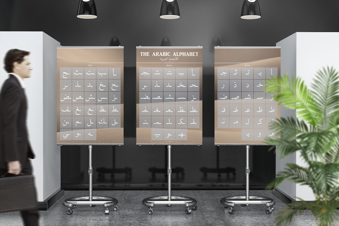 Set of 3 Arabic Alphabet Prints Educational Posters for Learning Arabic ...