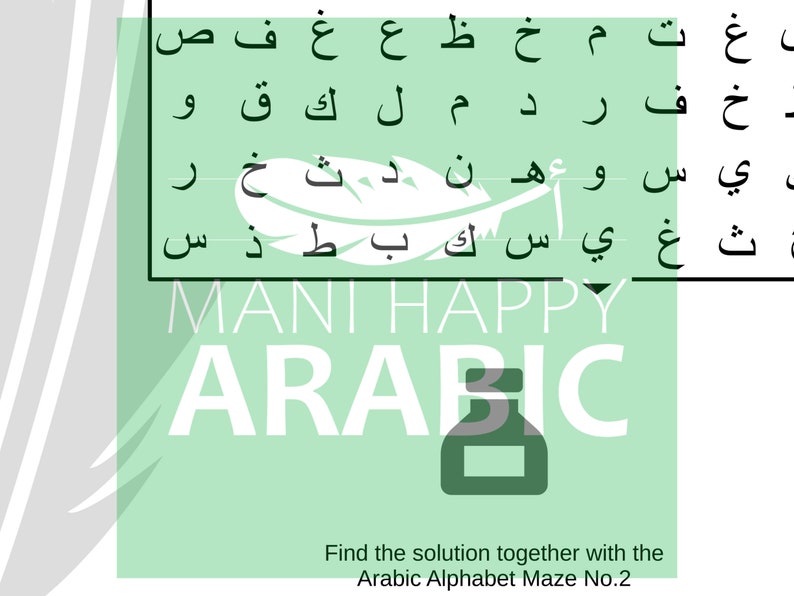 Arabic Alphabet Maze Worksheets | Learn Arabic Letters | Printable Kids ...