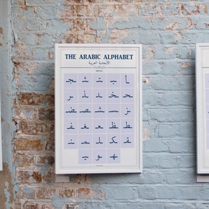 Set of 3 Arabic Alphabet Prints | Educational Poster for Learning ...