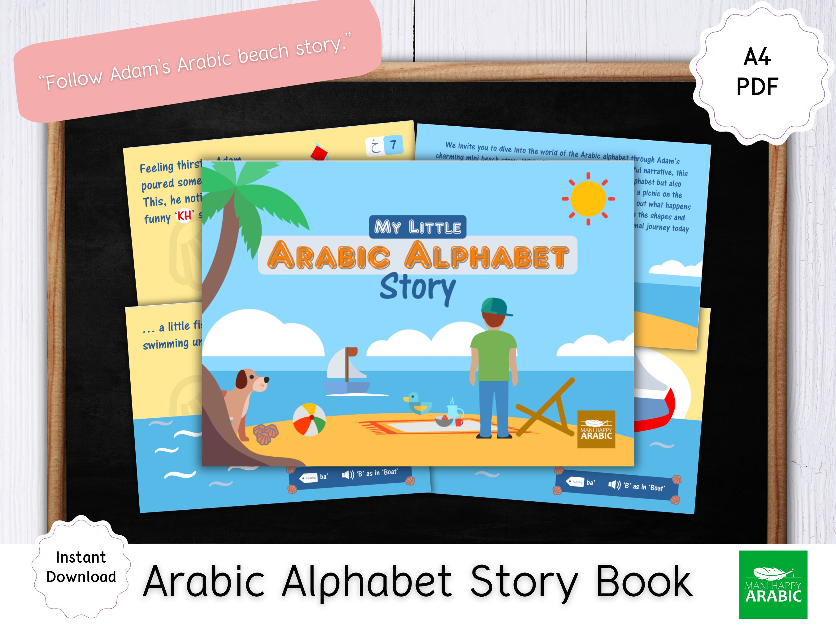 Arabic Alphabet Story Ebook | Learn Arabic Letters With Visual Learning ...