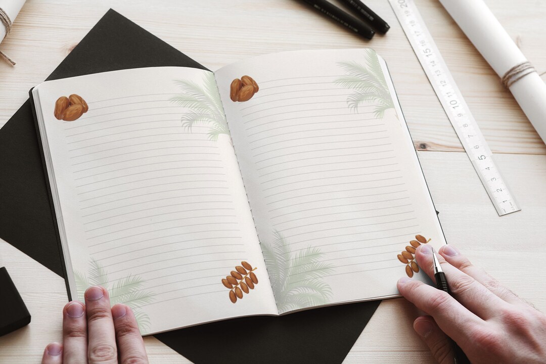 Dates Stationery Letter Writing Paper Set Arabic Date-themed Lined ...