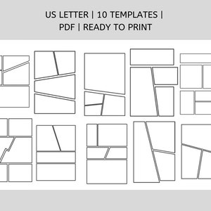 DIY Manga and Comic Book Templates - Set of 10 Blank Templates | US ...