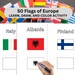 Flags of Europe, Learn and Draw Activity, Learn and Color Flags ...