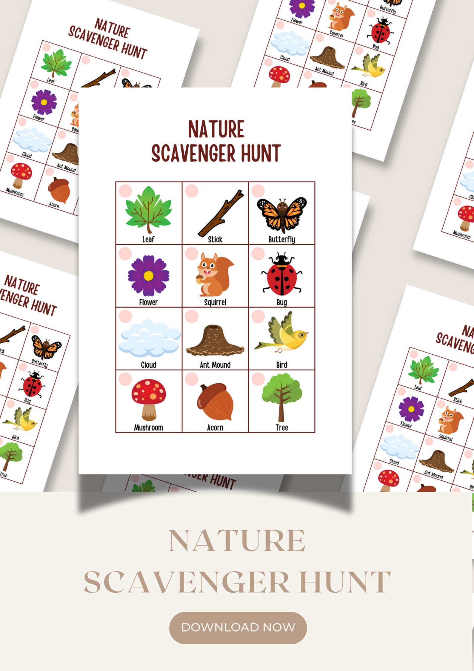 Nature Scavenger Hunt Printable - Summer Fun- Outdoor Adventure ...