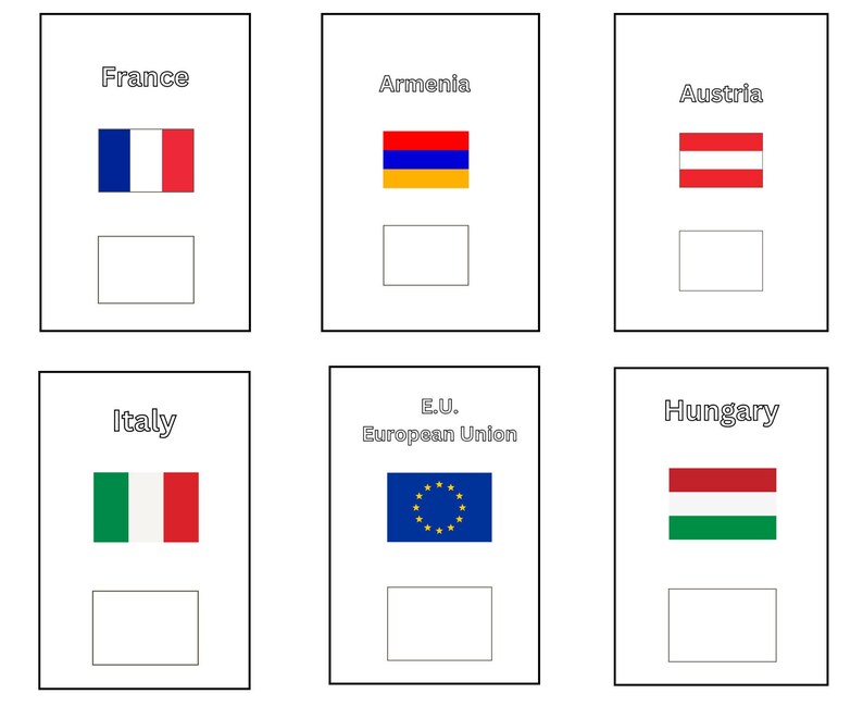 Flags of Europe, Learn and Draw Activity, Learn and Color Flags ...
