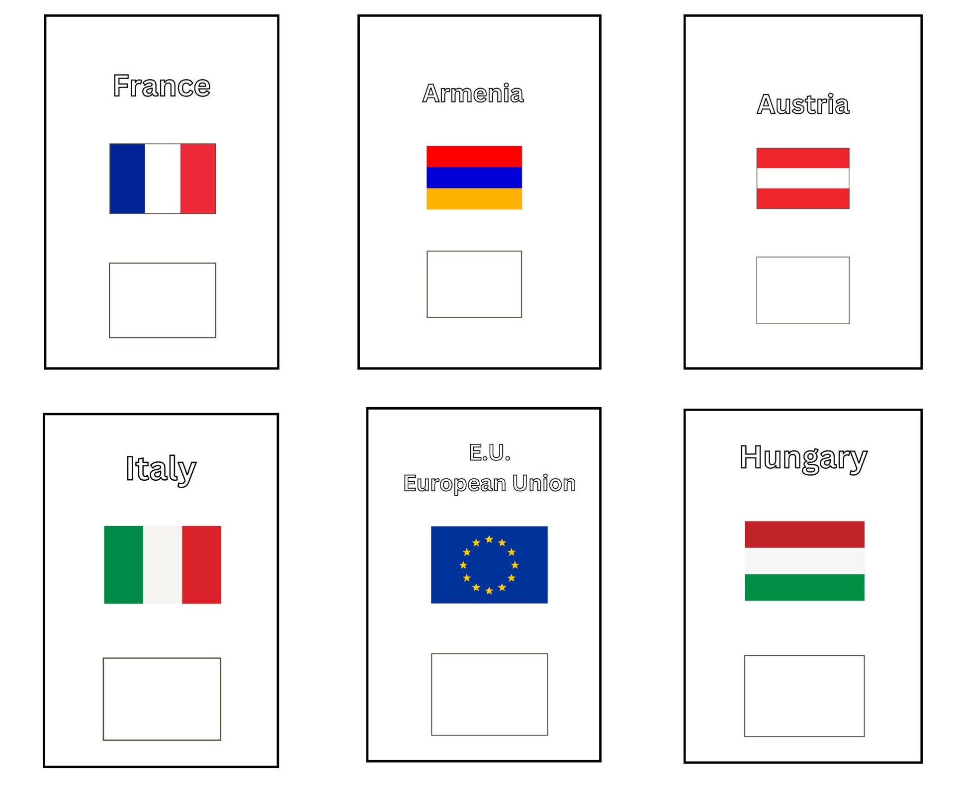 Flags of Europe, Learn and Draw Activity, Learn and Color Flags ...