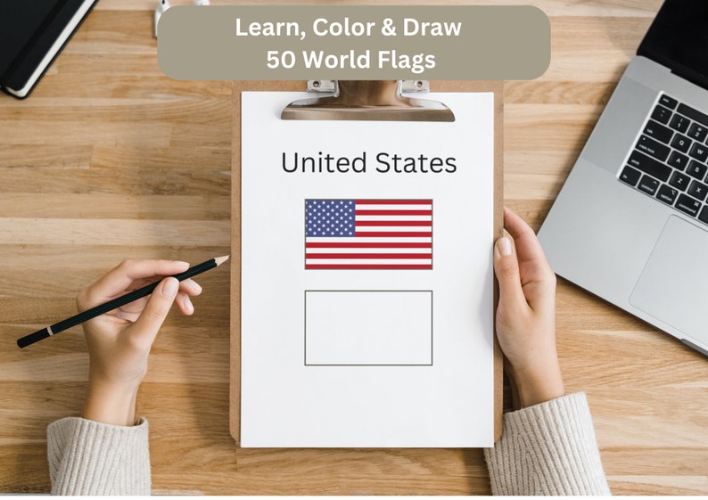50 World Flags Printable Coloring Pages, Learn and Draw Activity ...