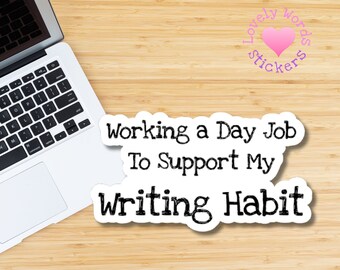 Writing Sticker Typewriter Sticker Poetry Sticker Writing - Etsy