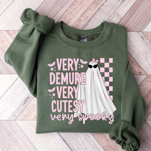 Very Demure Very Cutesy Very Spooky Sweatshirt, Women Autumn Sweater ...