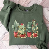 Comfort Colors Christmas Cactus Shirt Western Christmas T-shirt Howdy ...