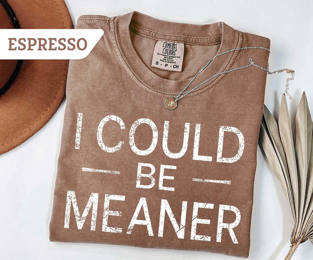 Comfort Colors®i Could Be Meaner Shirt, Funny Humor T-shirt, Sarcastic ...